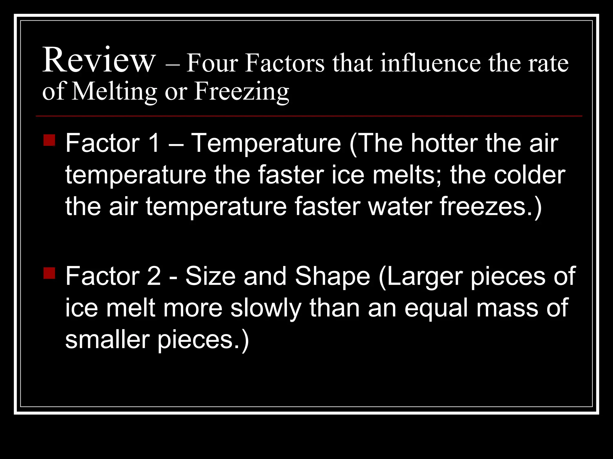 Freezing, melting, and evaporation | PPT