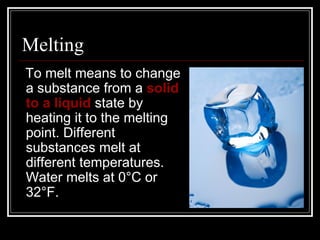 Freezing, melting, and evaporation | PPT