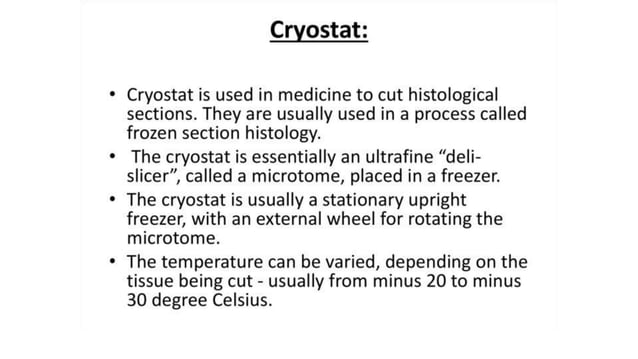 Freezing microtome_ cryostat.pptx | Chemistry | Science