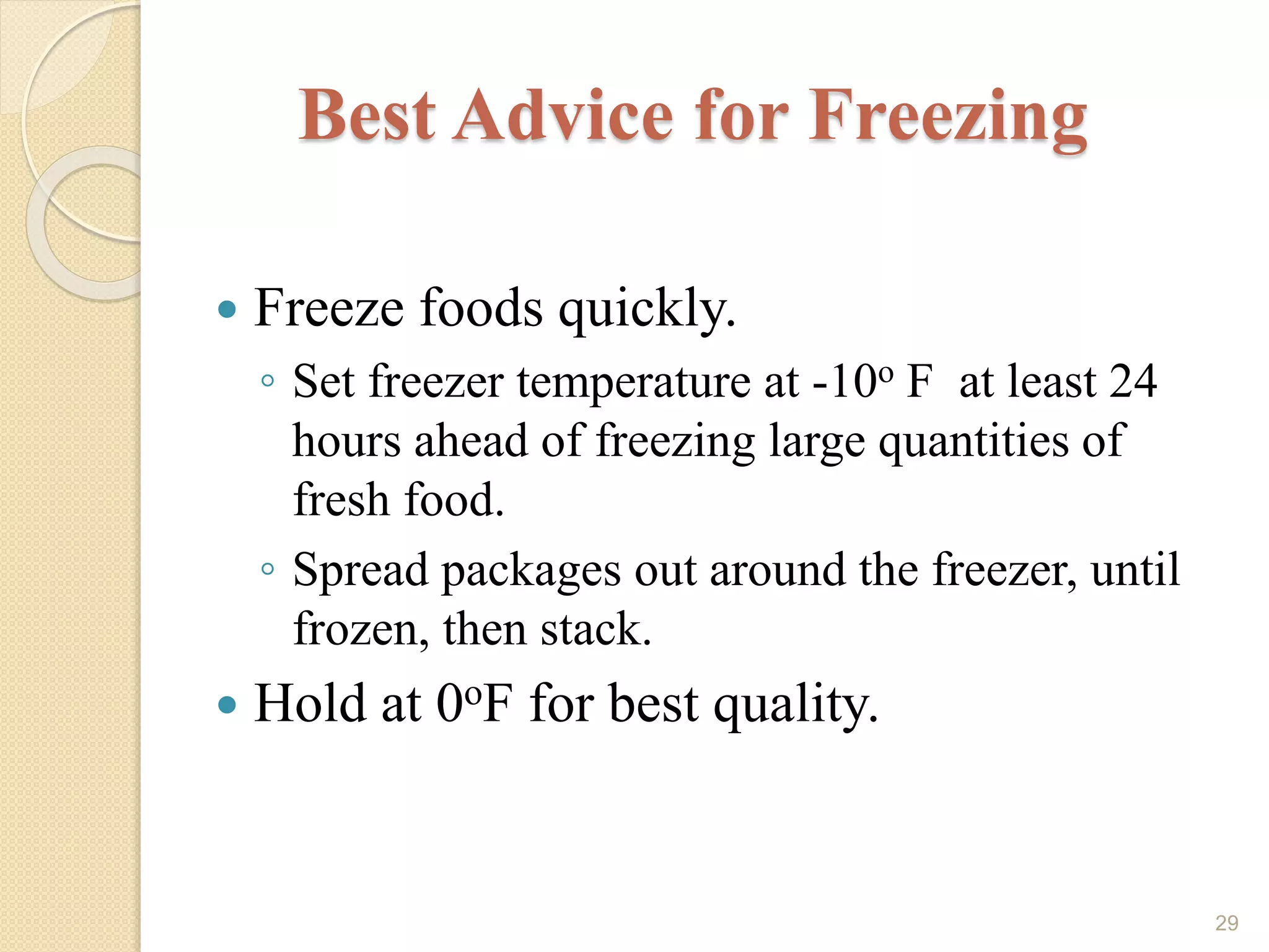 Freezing of fruits and vegetables | PPTX