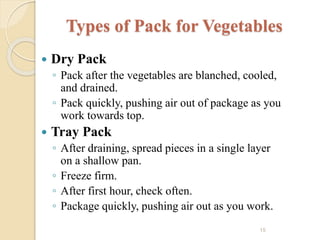 Freezing of fruits and vegetables | PPTX