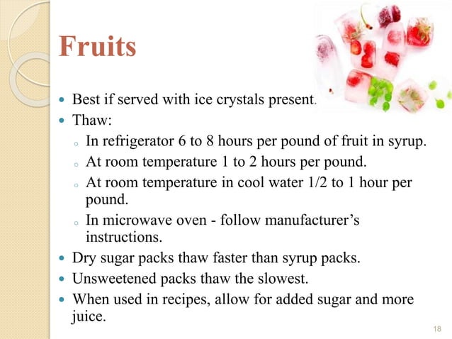 Freezing of fruits and vegetables | PPTX