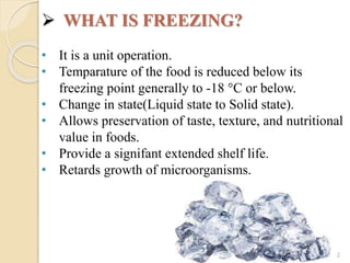 Freezing of fruits and vegetables | PPTX