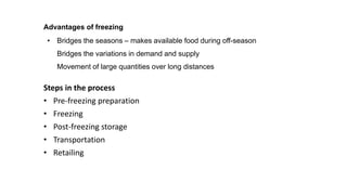 Freezing of fruits vegetables | PPT