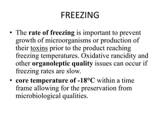FREEZING OF MEAT and meat productsin processing | PPTX