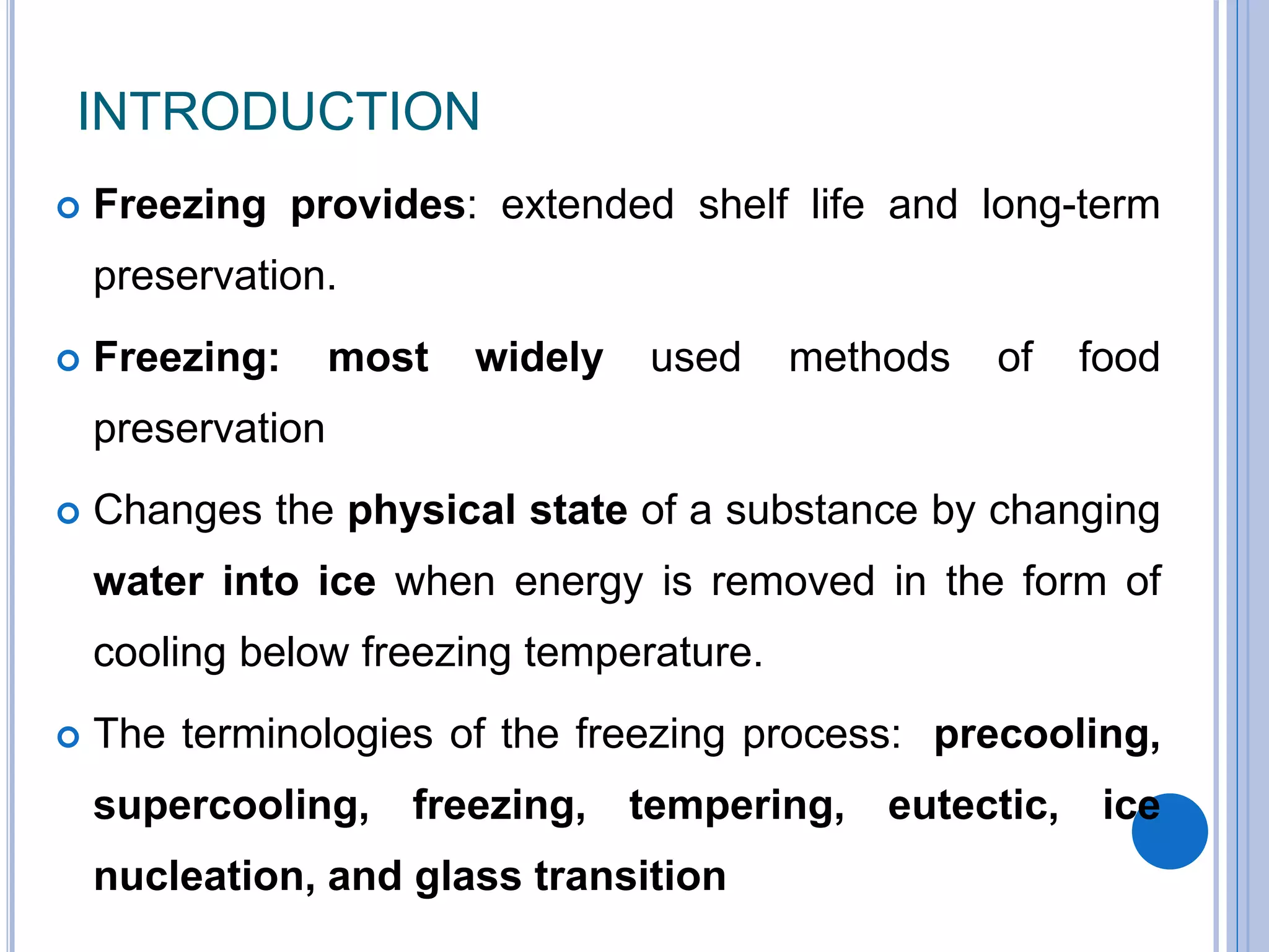 Freezing of raw and processed foods - Dr KG/KCET | PPTX