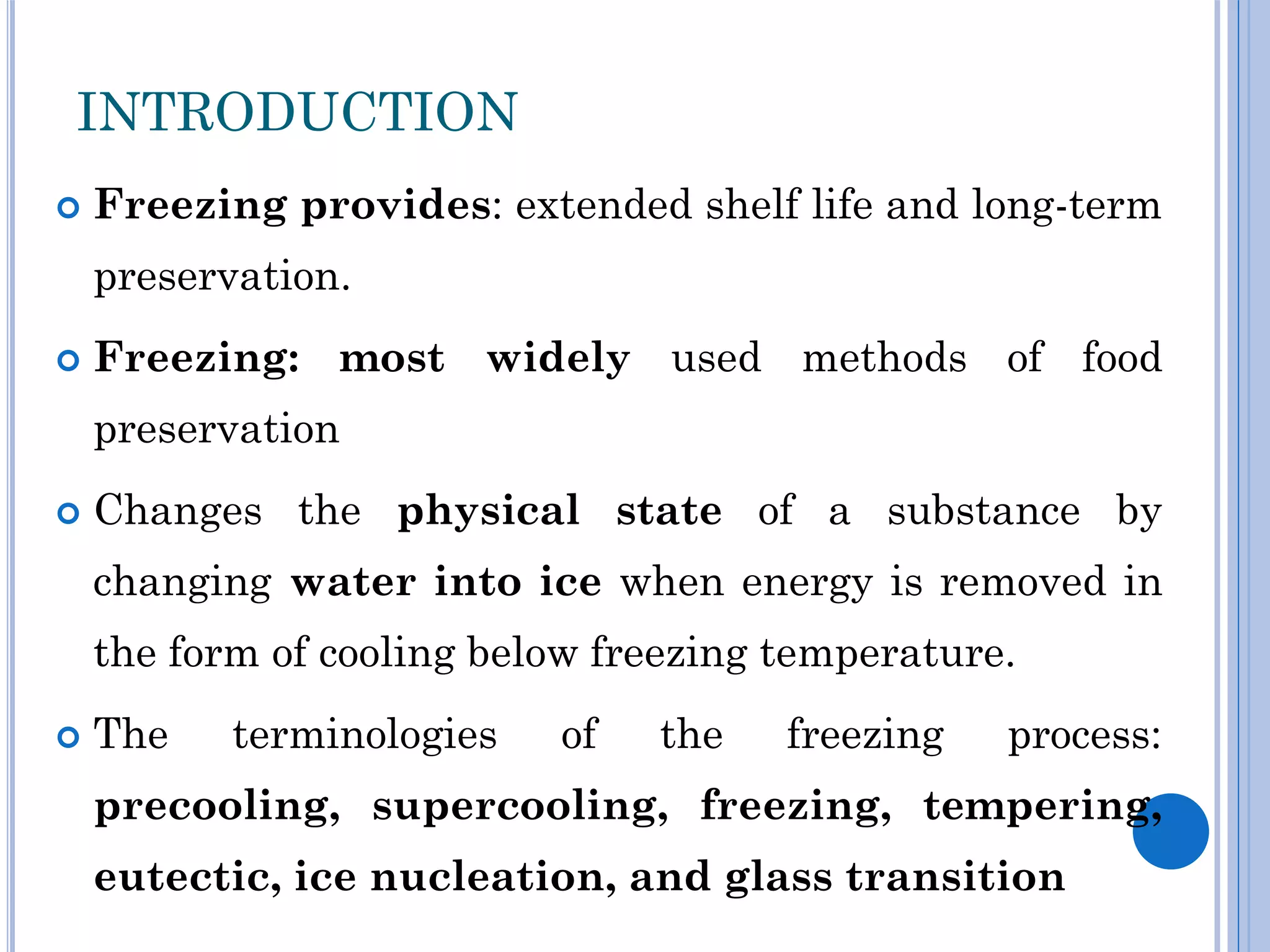 Freezing of raw and processed foods | PDF