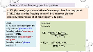 Freezing Point Depression Equation