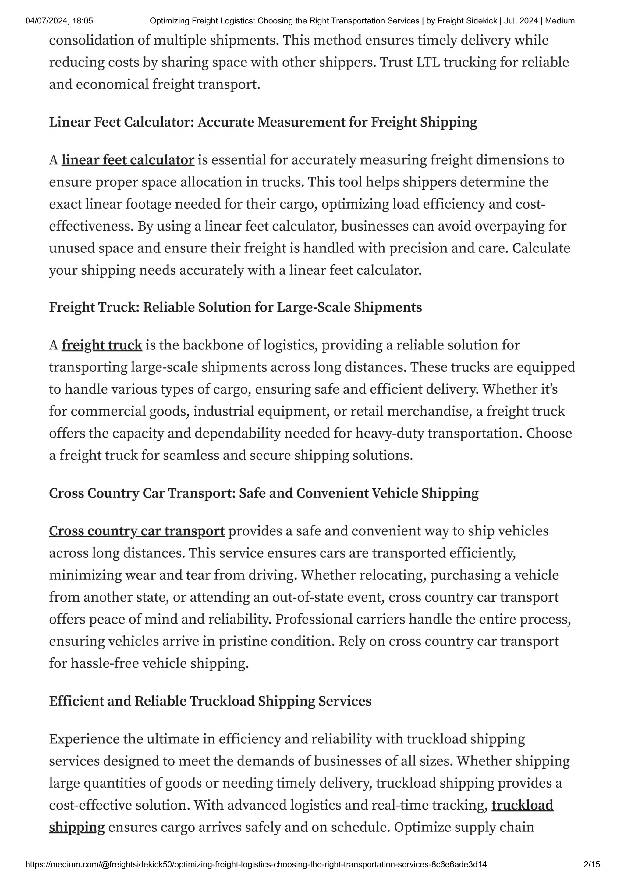 Optimizing Freight Logistics Choosing The Right Transportation