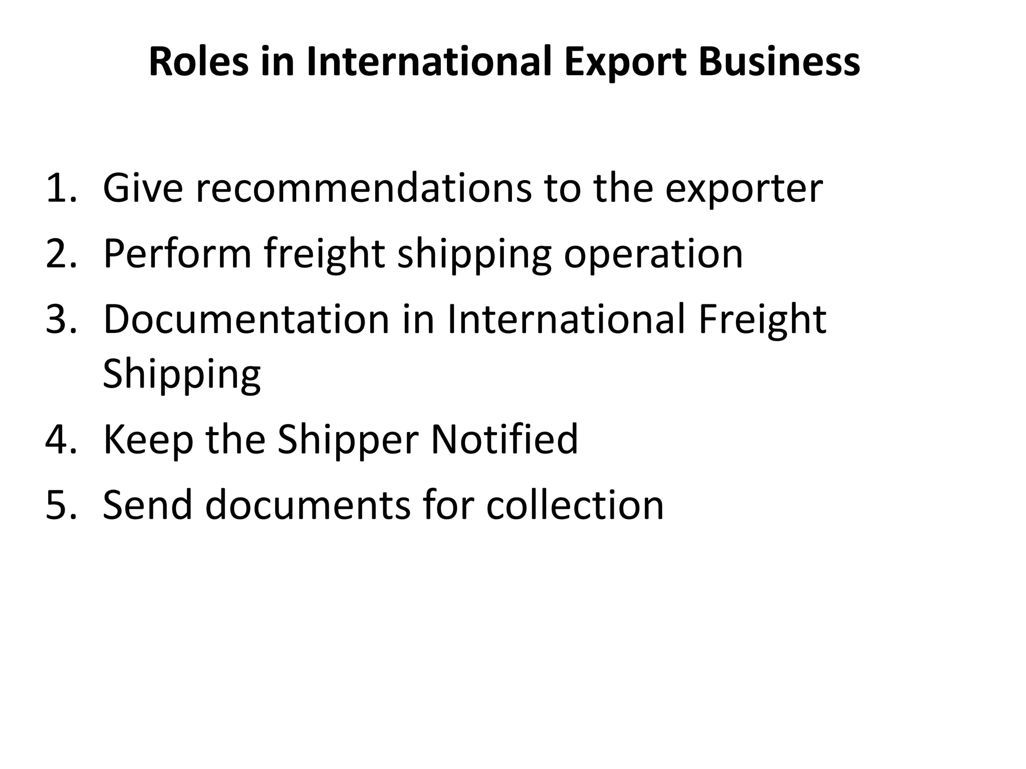 Freight forwarder | PPTX