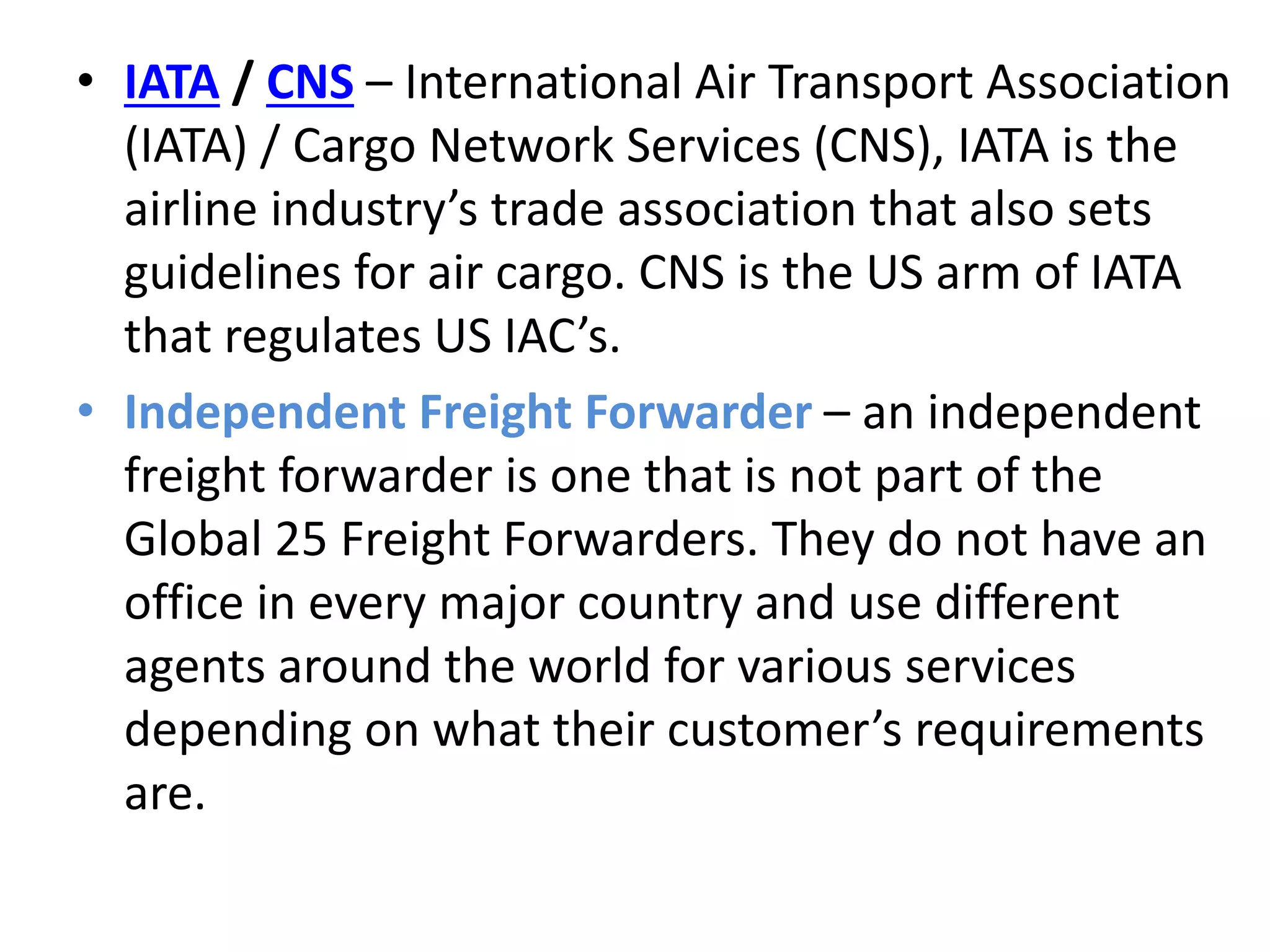 Freight forwarder | PPTX