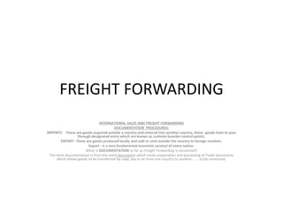 Freight forwarding | PPT