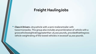Freight hauling terminology | PPT