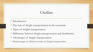 Freight transportation | PPTX
