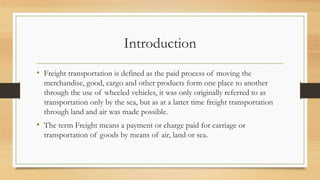 Freight transportation | PPTX