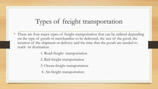 Freight transportation | PPTX