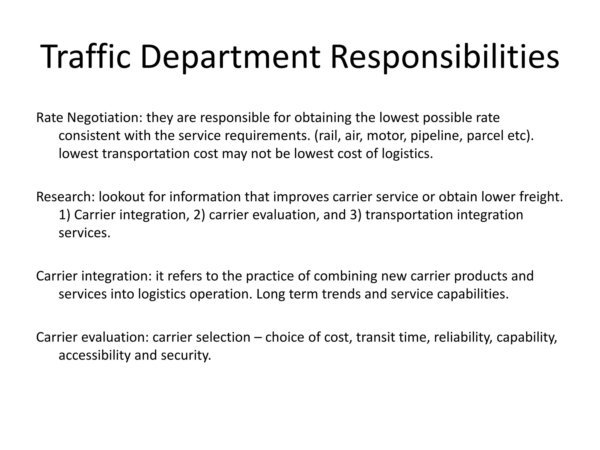 Freight transport systems | PPTX