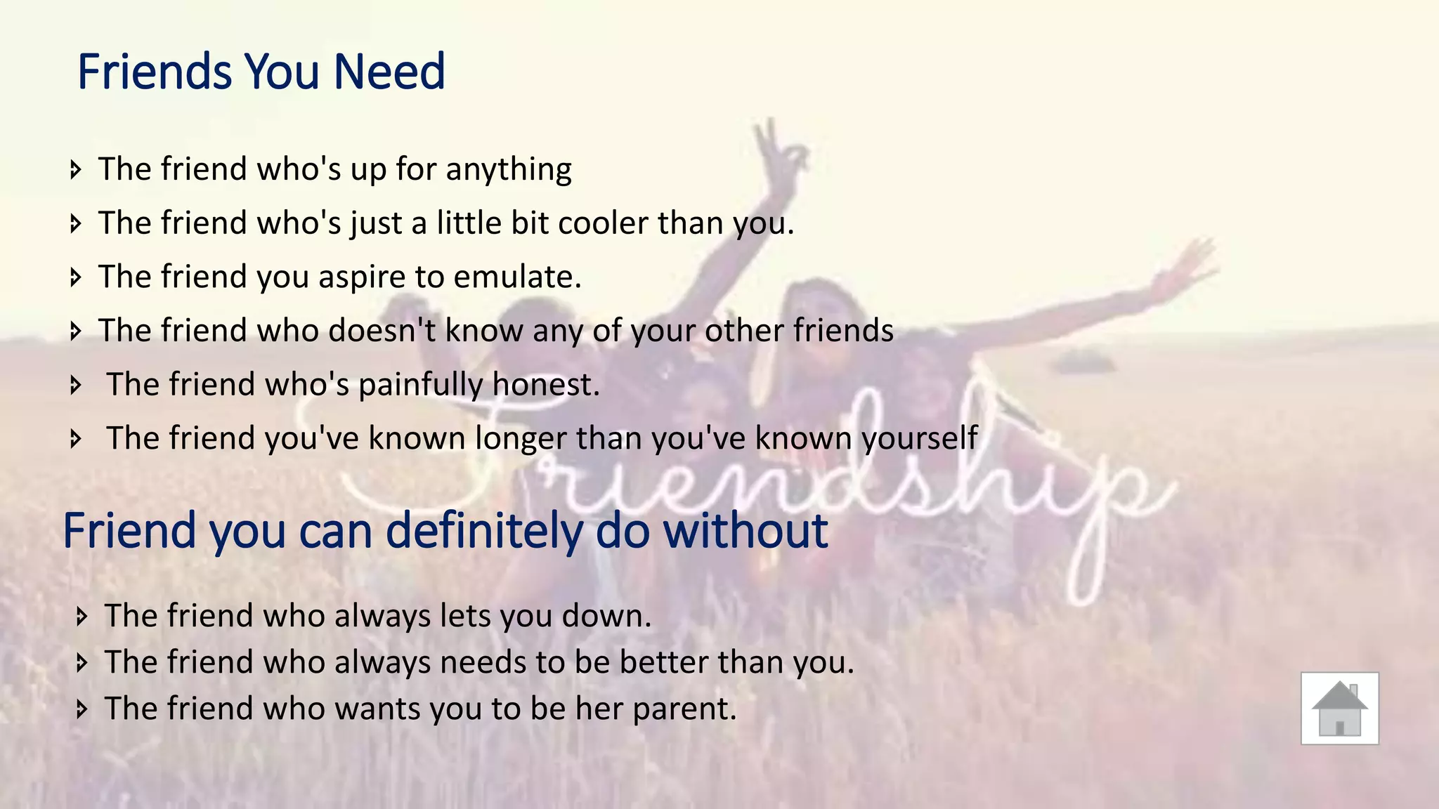 Friendship ppt | PPTX