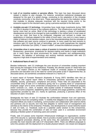 Universities and Web 2.0: Institutional challenges | PDF