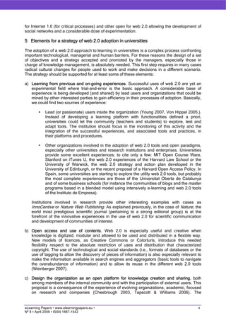 Universities and Web 2.0: Institutional challenges | PDF