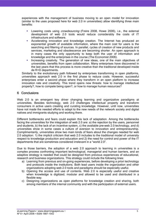 Universities and Web 2.0: Institutional challenges | PDF