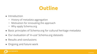 Evaluation of Schema.org for Aggregation of Cultural Heritage Metadata | PPT