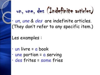 French | PPT | Food & Drink
