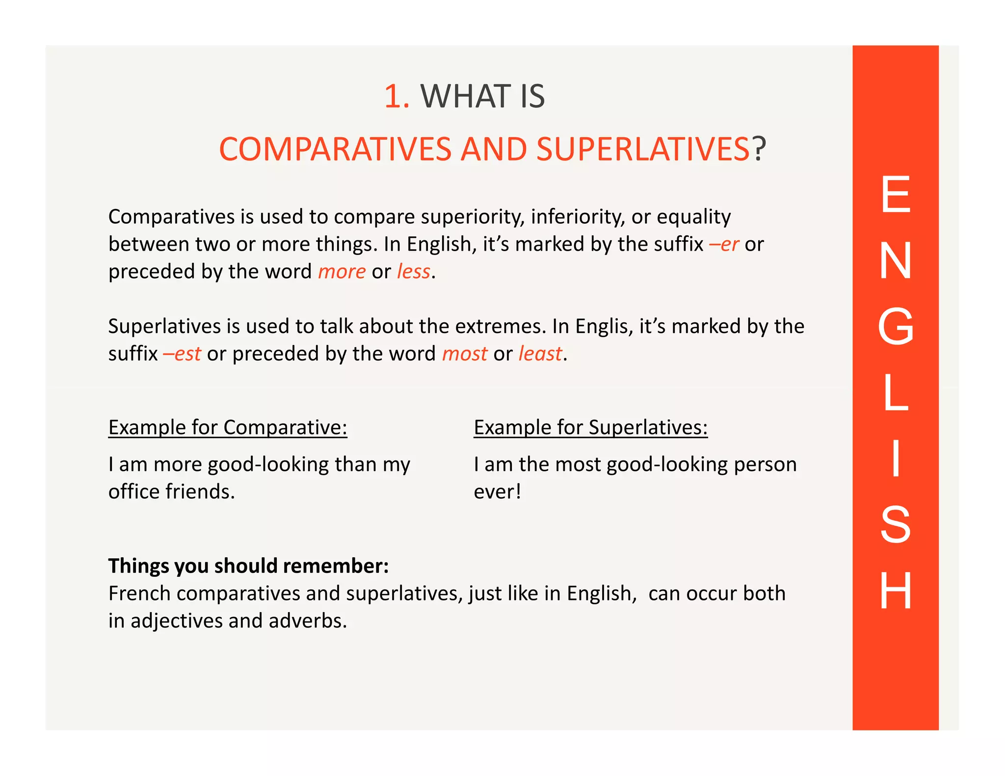 French comparatives and superlatives | PDF