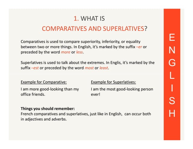 French comparatives and superlatives | PDF