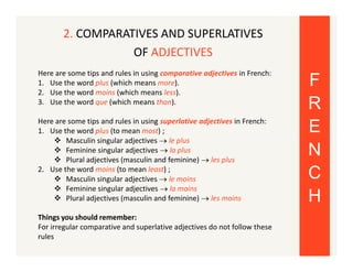 French comparatives and superlatives | PDF