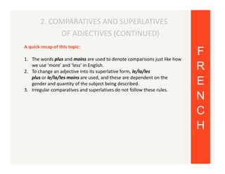 French comparatives and superlatives | PDF