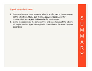 French comparatives and superlatives | PDF