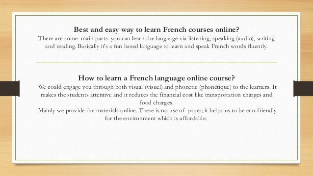 Learn French Online | PPTX
