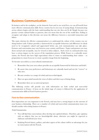 French business culture guide - Learn about France | PDF