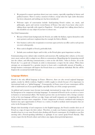 French business culture guide - Learn about France | PDF