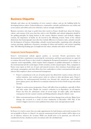 French business culture guide - Learn about France | PDF