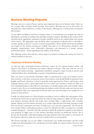 French business culture guide - Learn about France | PDF