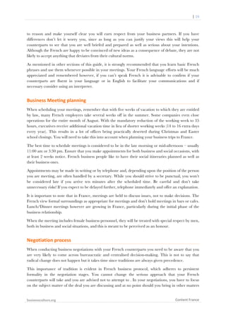 French business culture guide - Learn about France | PDF