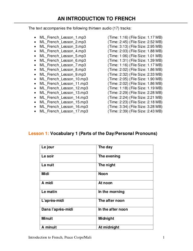Basic French Language Course 2