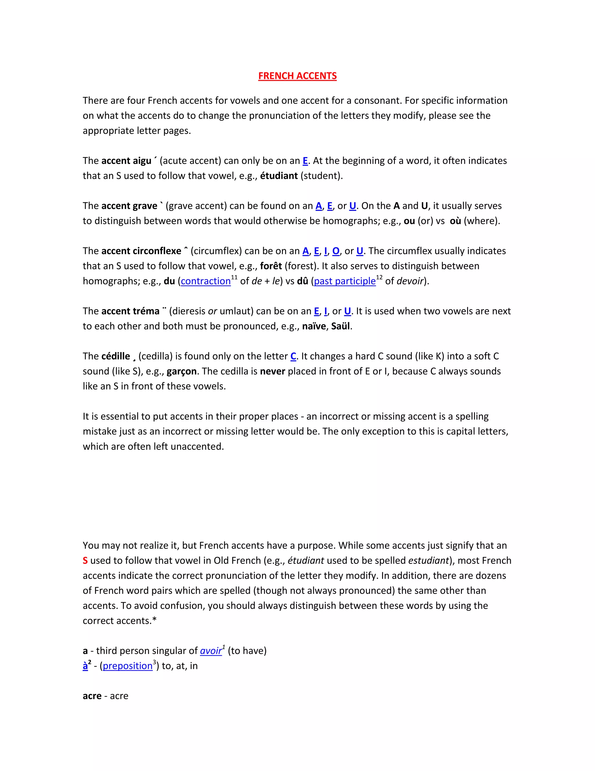 French Accents | DOCX