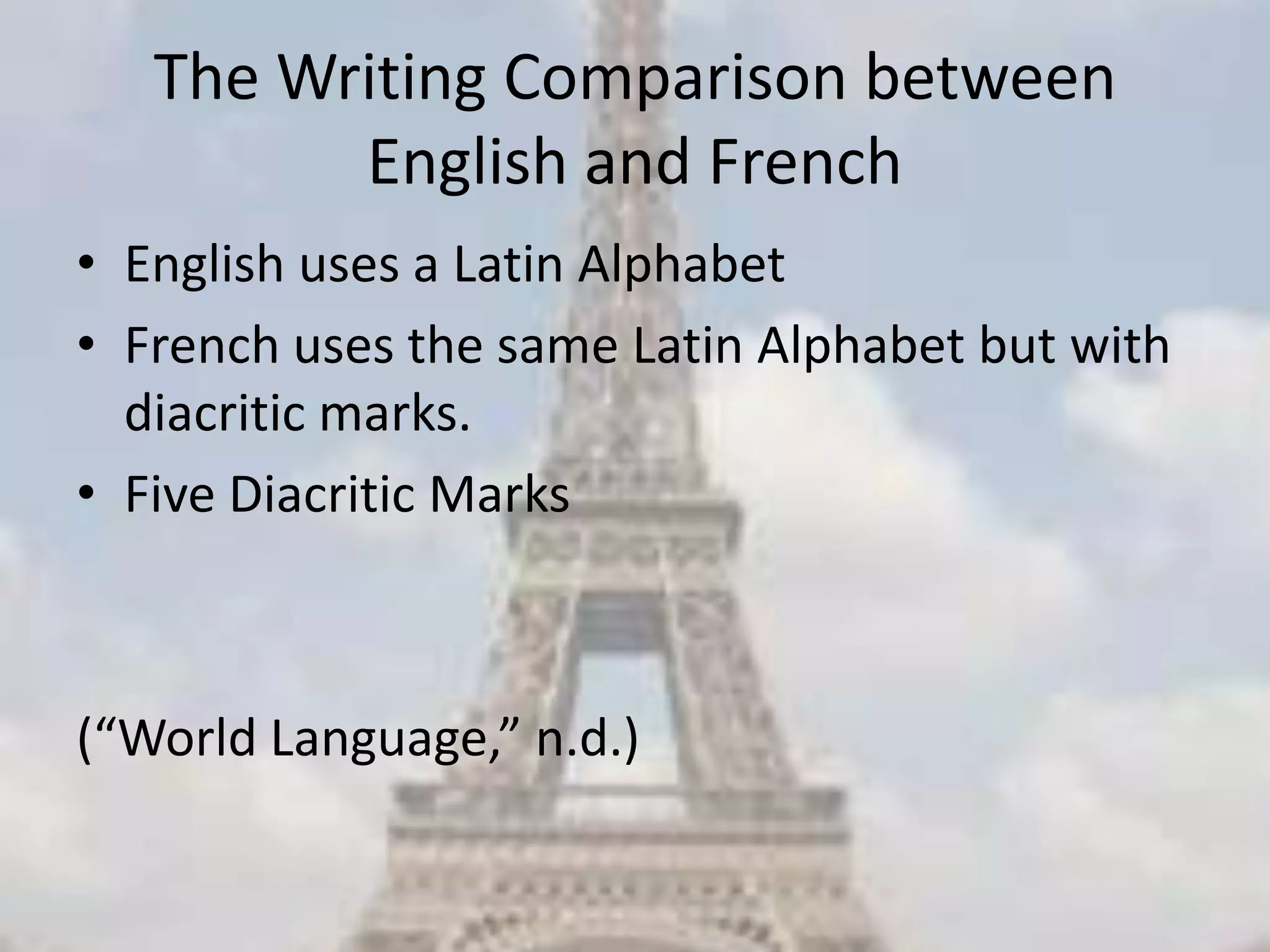 French and english language power point | PPTX