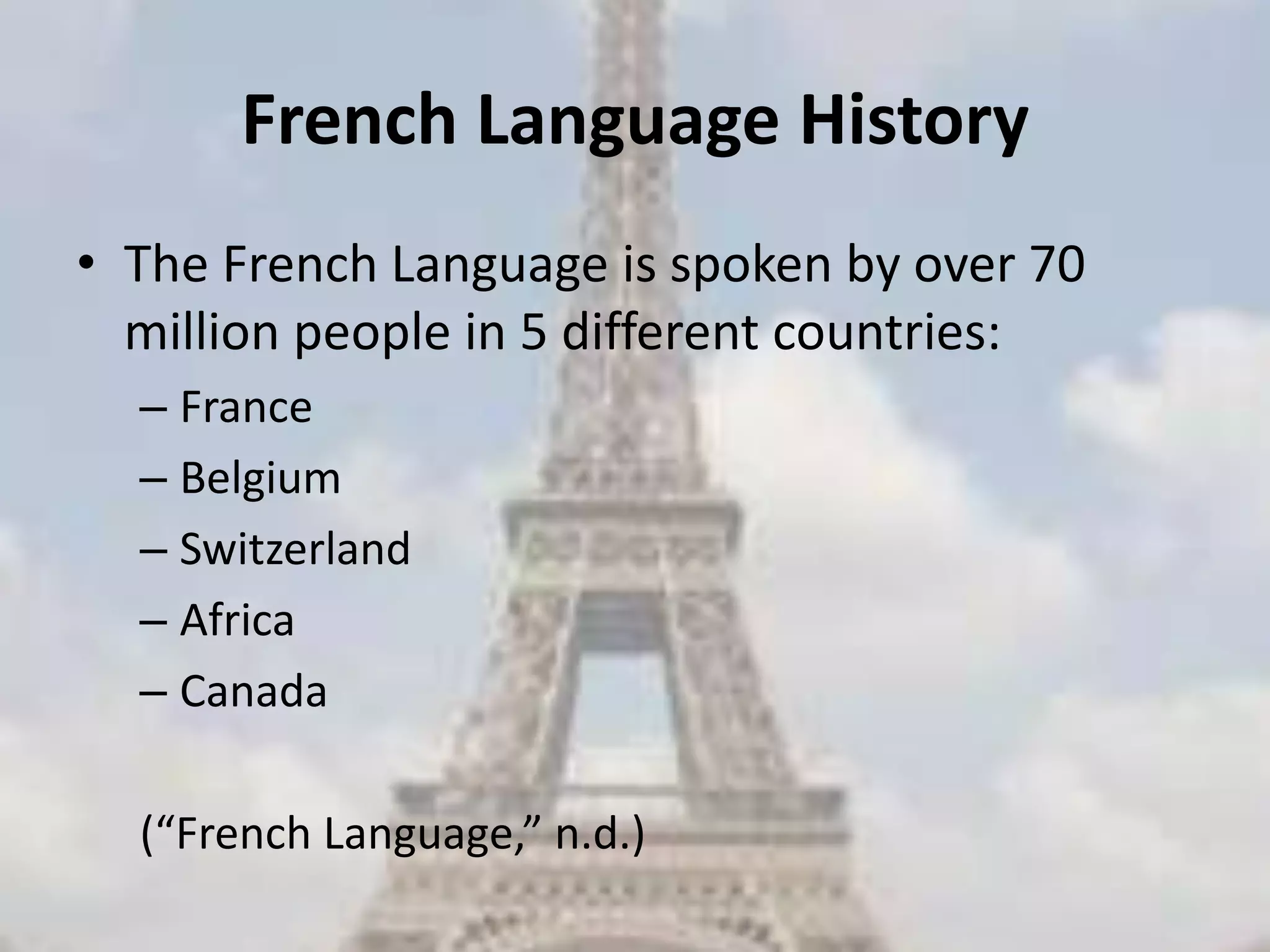 French and english language power point | PPTX