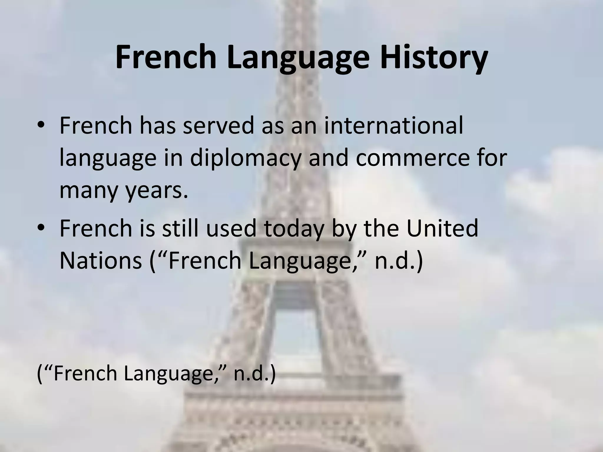 French and english language power point | PPTX