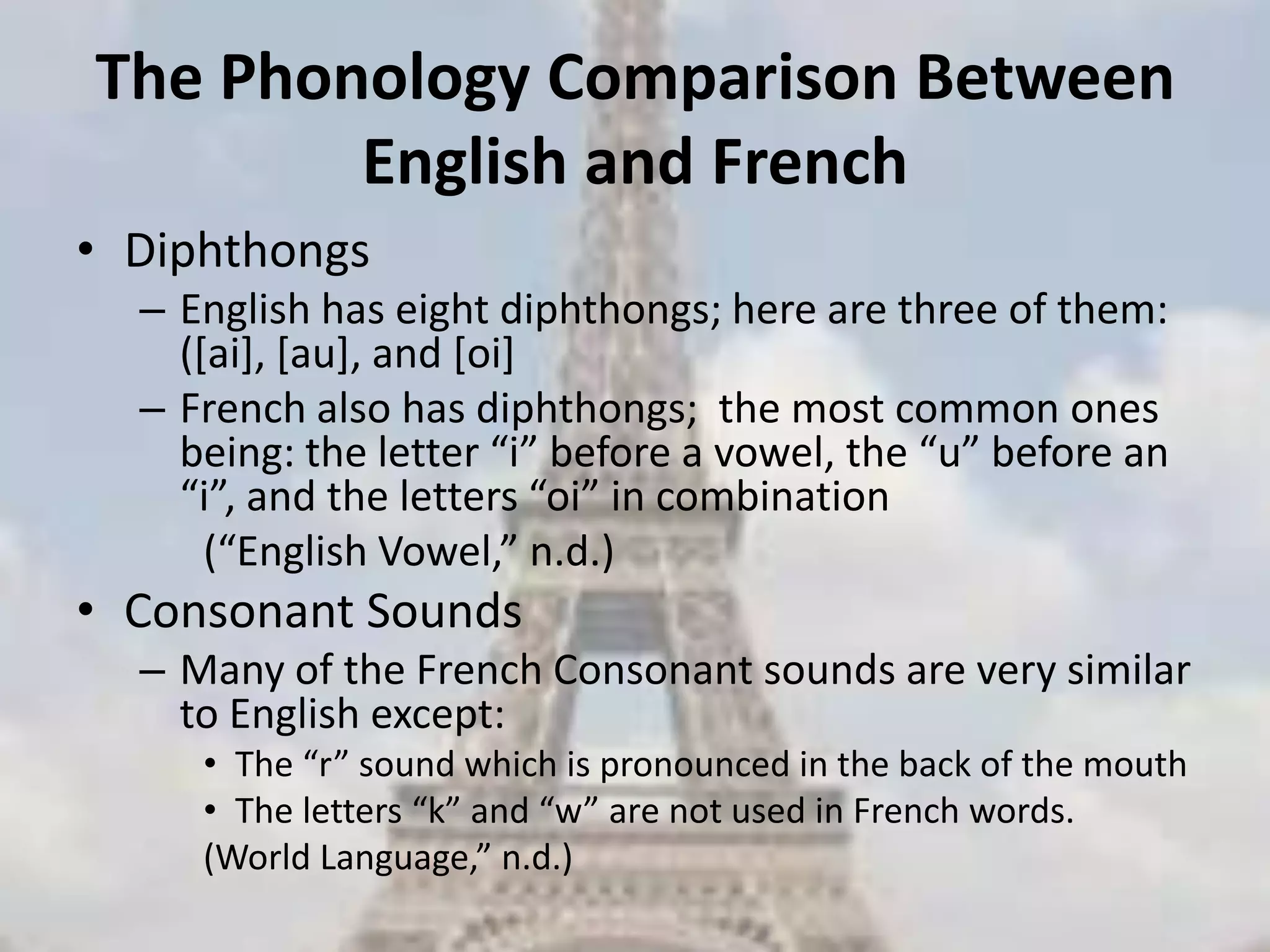 French and english language power point | PPTX