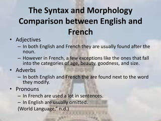 French and english language power point | PPTX
