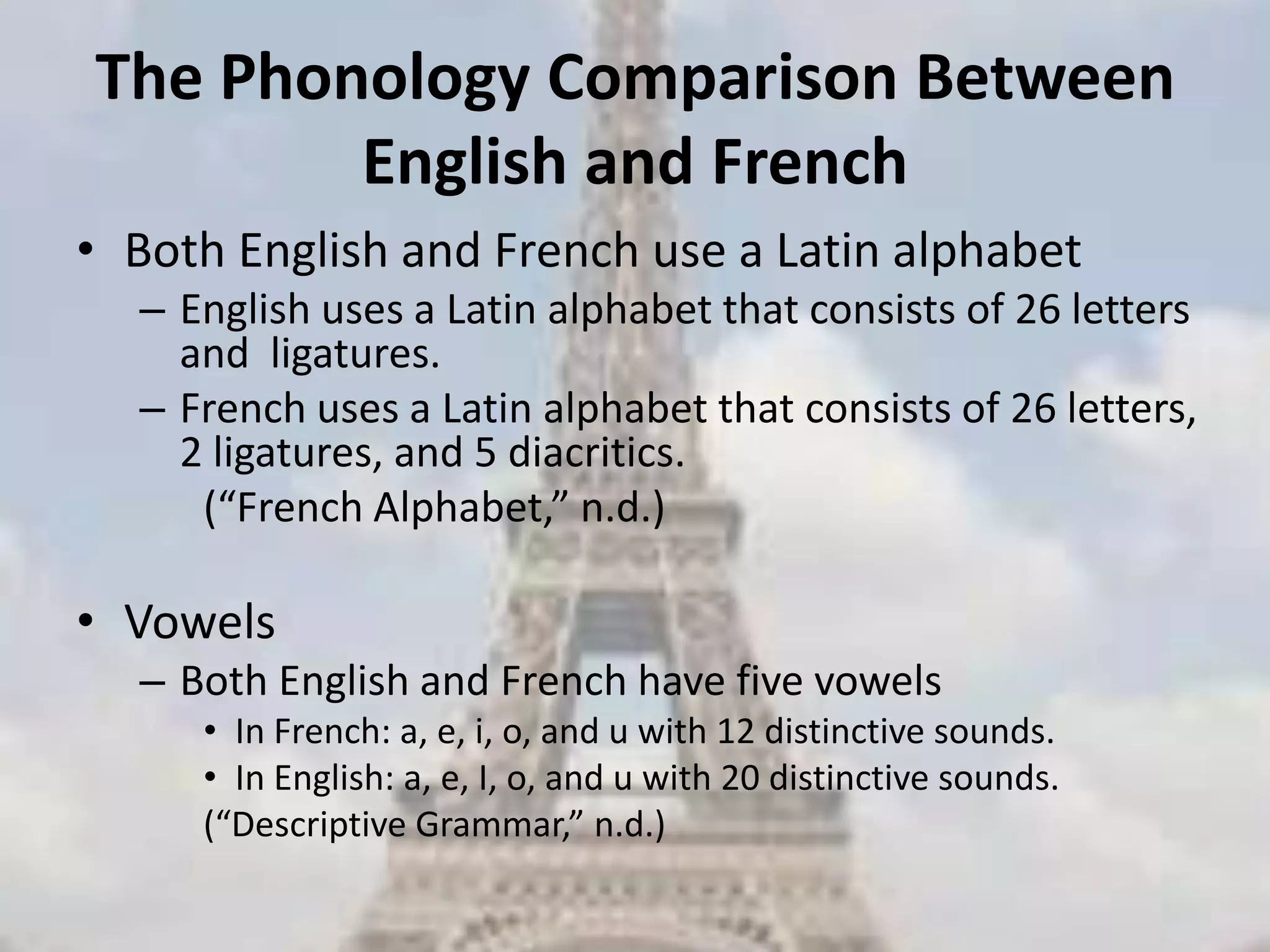 French and english language power point | PPT