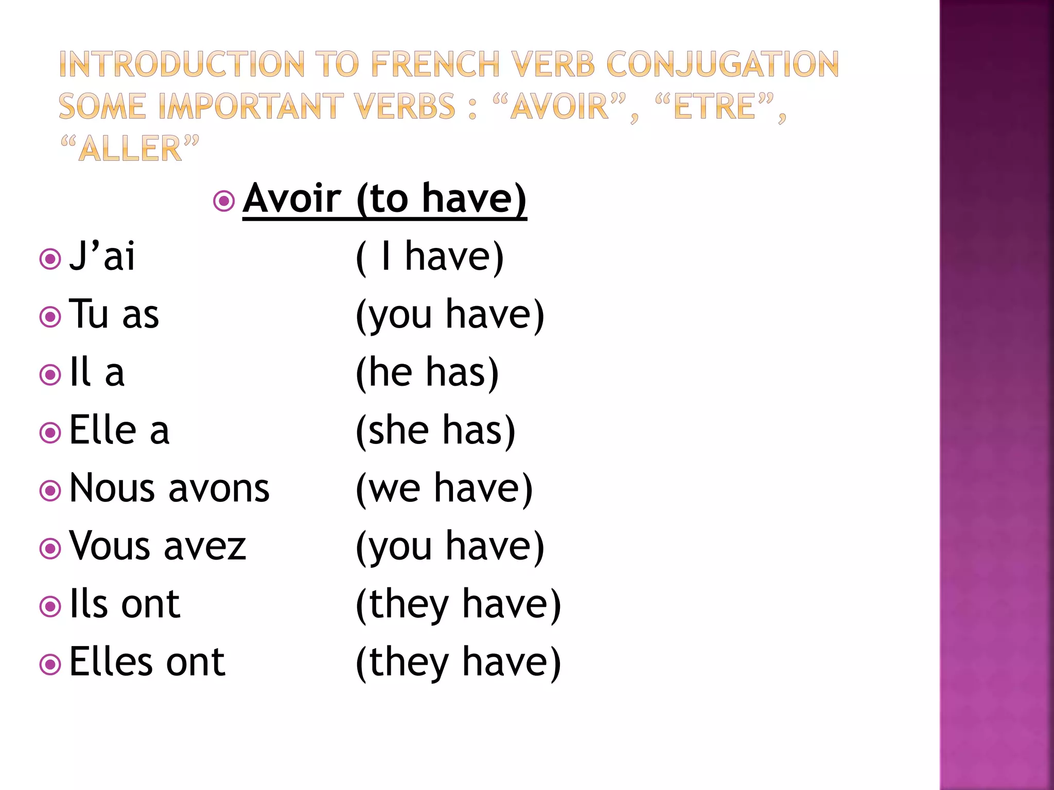 French basics & grammar updated | PPTX