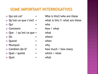 French basics & grammar updated | PPTX