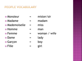 French basics & grammar updated | PPTX