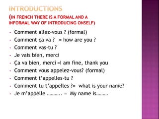 French basics & grammar updated | PPTX